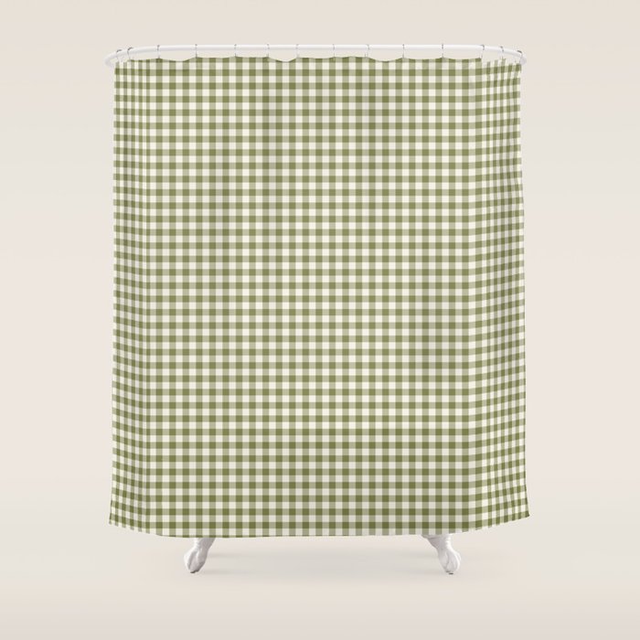 Farmhouse Style Gingham Check Shower Curtain by maize | Society6