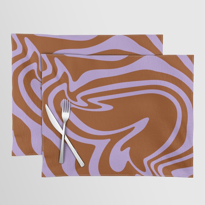 Simple Liquid Shapes (Light Lilac Purple and Reddish Brown Color ...