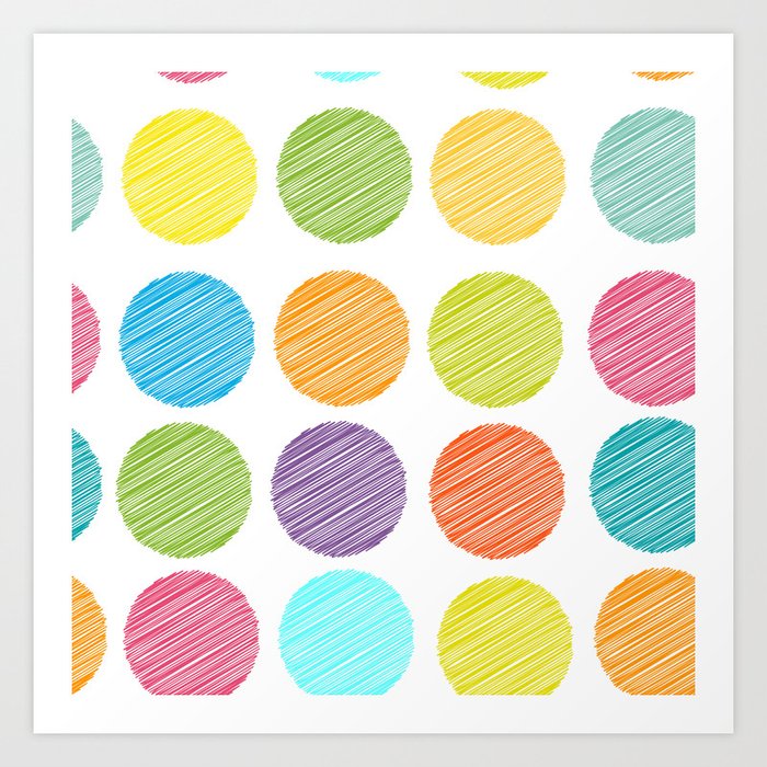 Pastel Rainbow Polka Dot Background