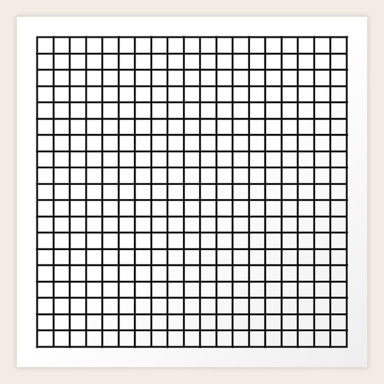 fine black grid on white background - black and white pattern Art Print ...