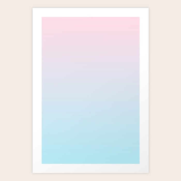 Pink & Blue Fade Art Print by Modern Home | Society6