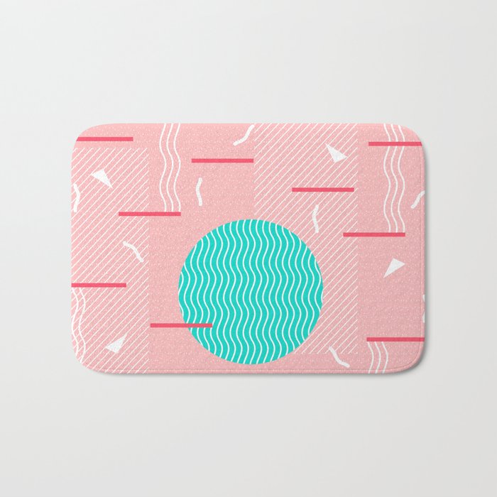 Memphis Summer Splash Bath Mat By Silverpegasus Society6