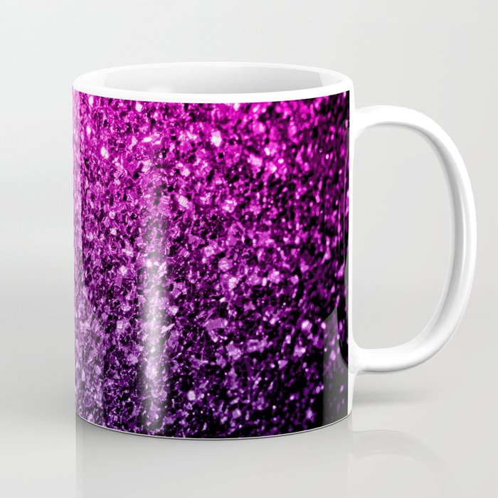Purple Pink Ombre Glitter Sparkles Faux Sparkly Look For Her Coffee Mug