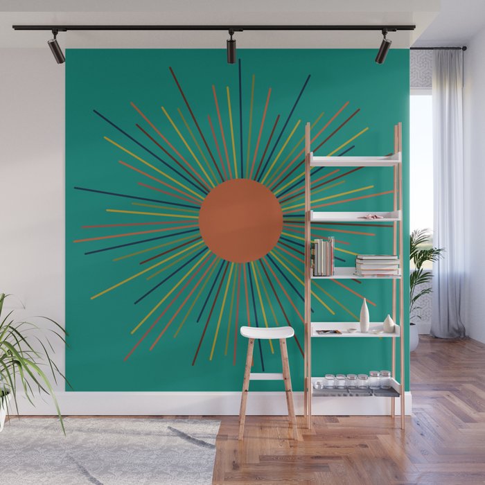 sunburst mural