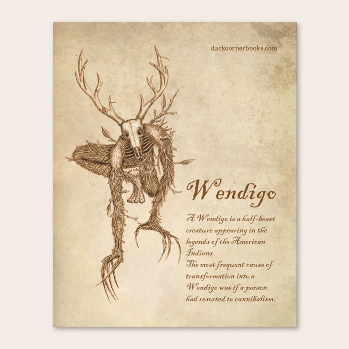 Wendigo Supernatural Drawing