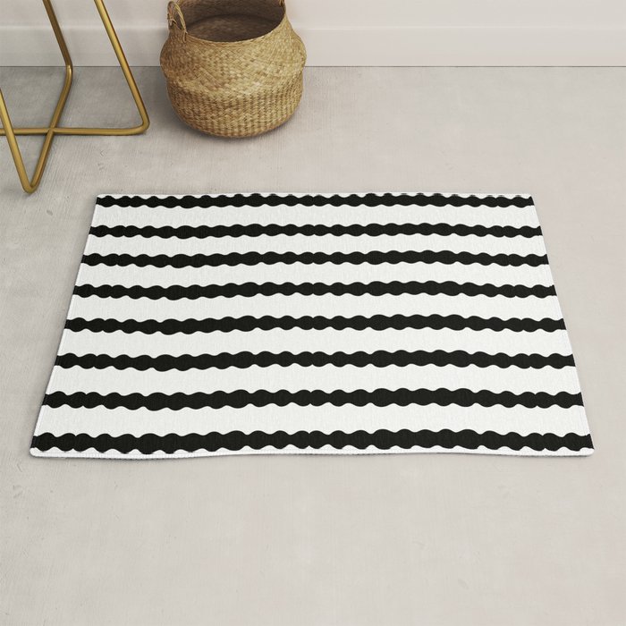 squiggle pattern rug