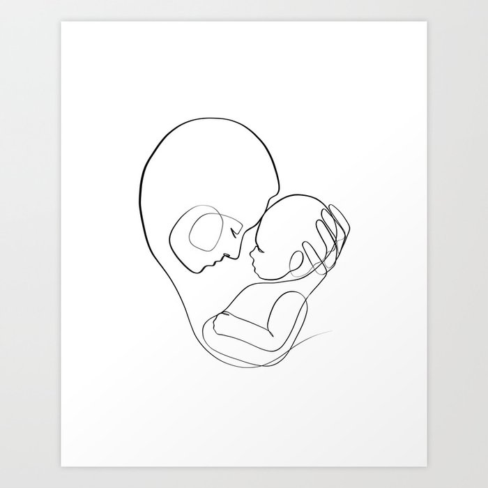 Mother Baby Drawing