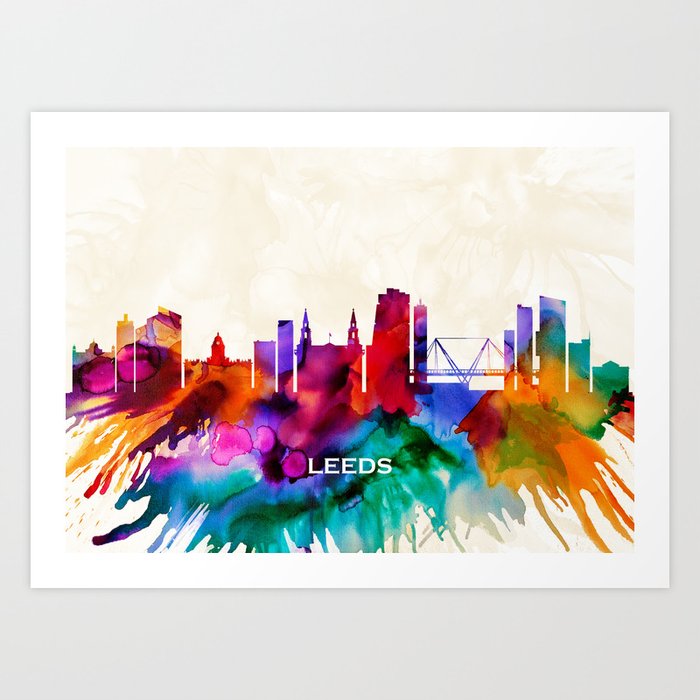 Leeds Skyline Art Print by NextWay Art | Society6