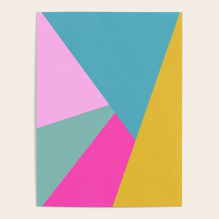 Geometric Color Block #11 Brights Poster by apricot+birch | Society6