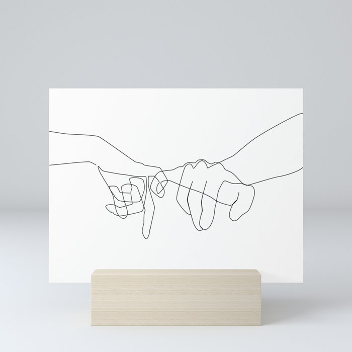 Pinky Swear Mini Art Print by Explicit Design | Society6