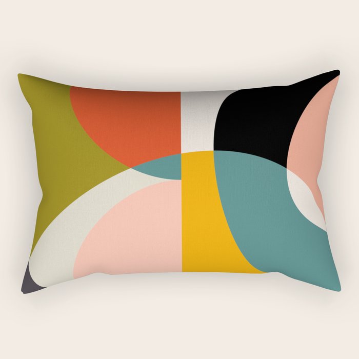 geometry shapes 3 Rectangular Pillow by Ana Rut Bre Fine Art | Society6