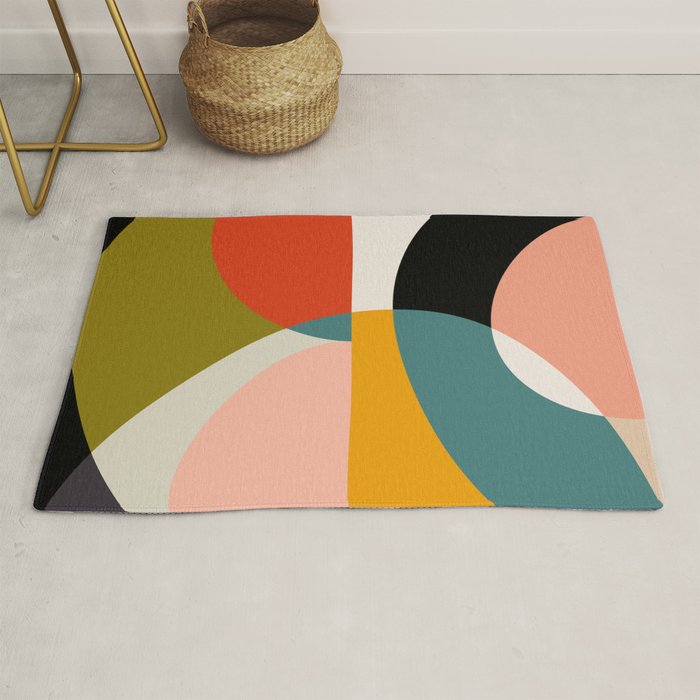geometry shapes 3 Rug by Ana Rut Bre Fine Art | Society6