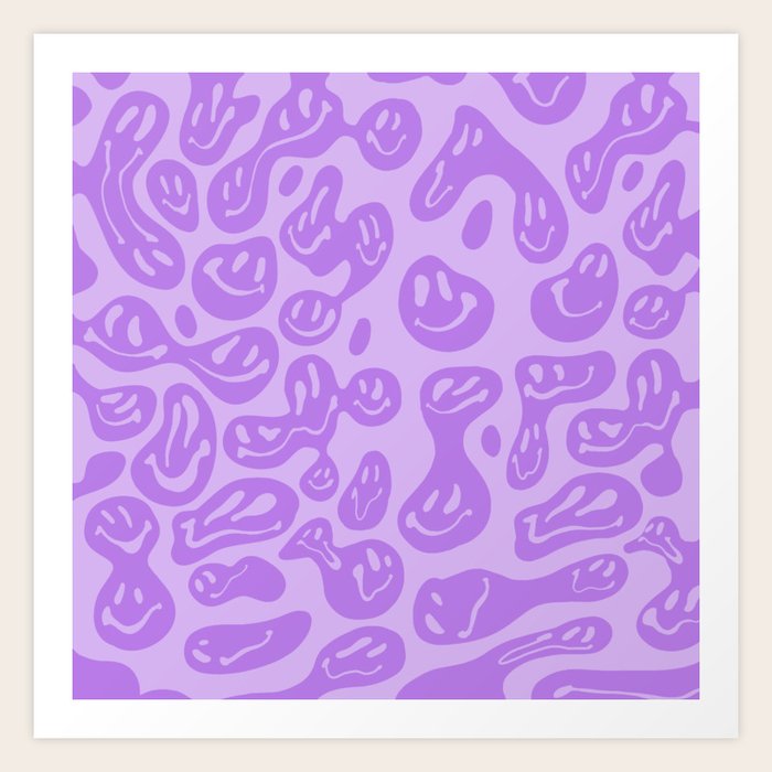 purple abstract art print