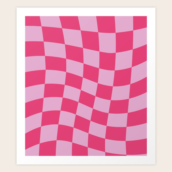 wavy checkered pattern pink