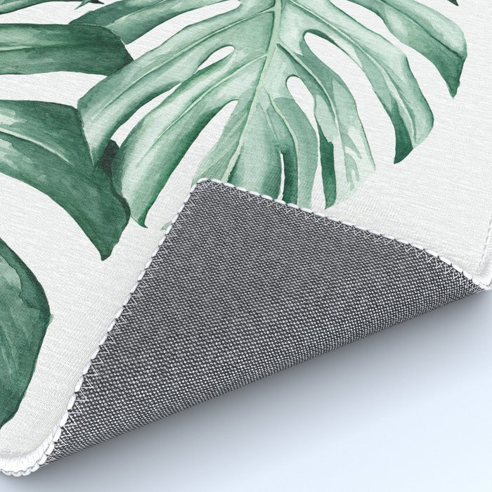 monstera leaf rug