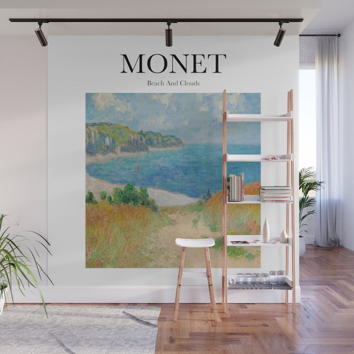 Monet - Beach And Clouds Wall Mural by Artily | Society6