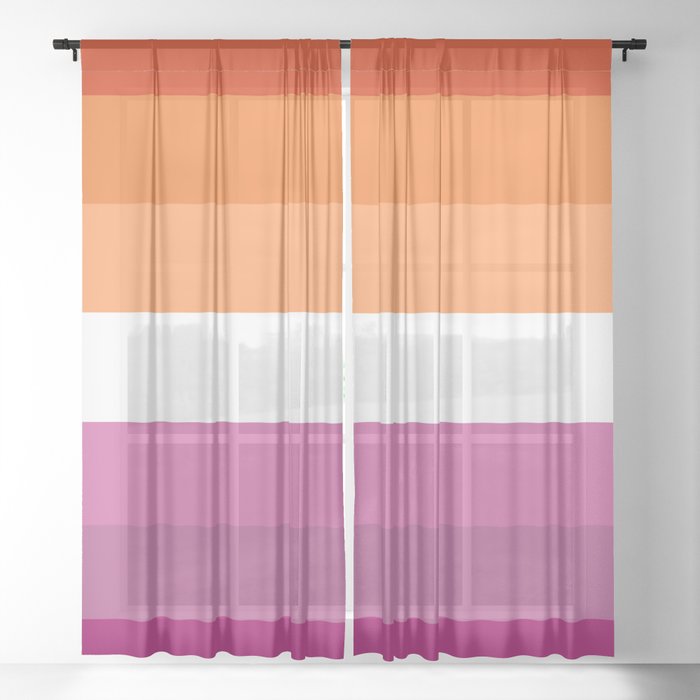 Butch Lesbian Flag Sheer Curtain By Kira Leigh Society6