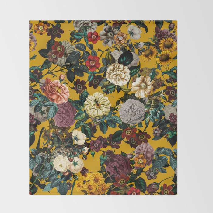 flower pattern throw