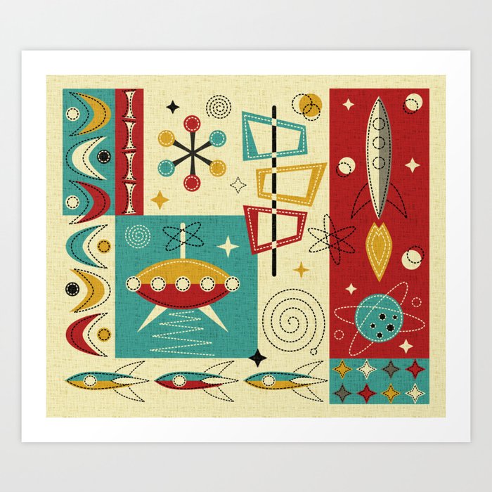 retro space artwork
