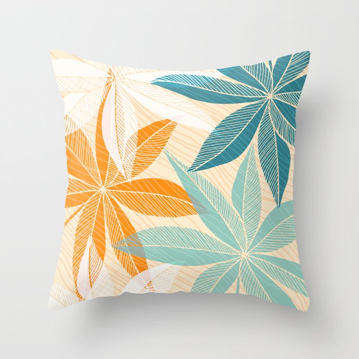 tropical print throw