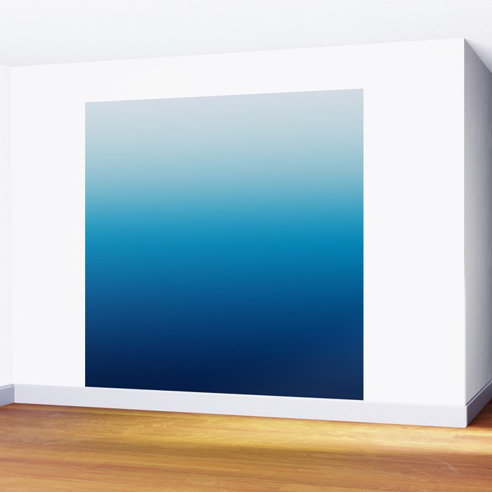 blue ombre wall