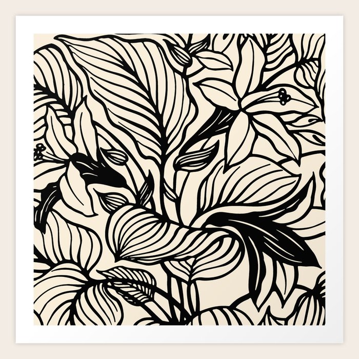 Geometric Flower Patterns Black And White