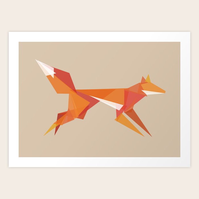 geometric fox art