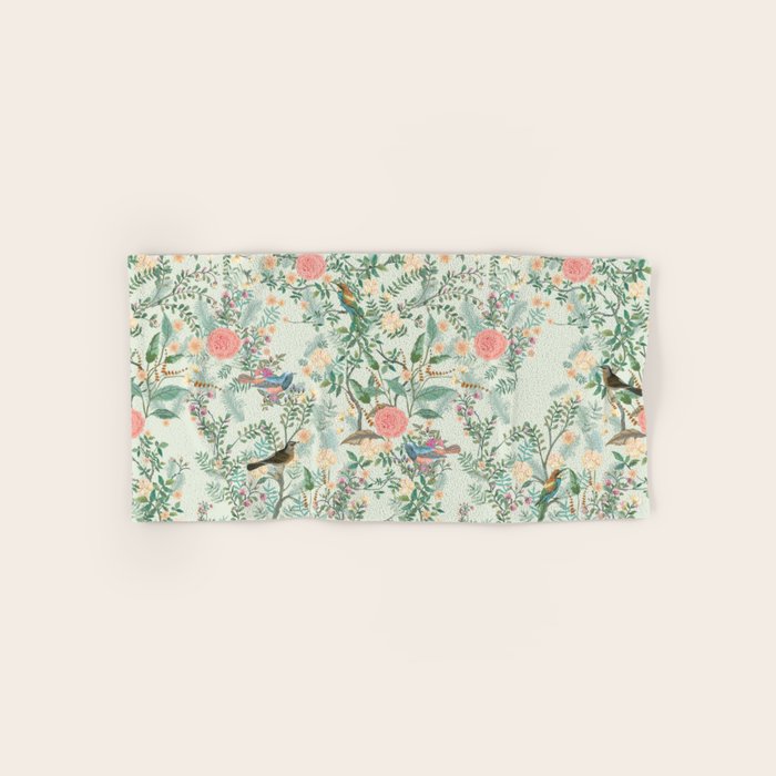 mint green patterned towels