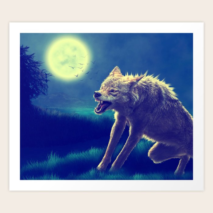 Snarling Wolf Art