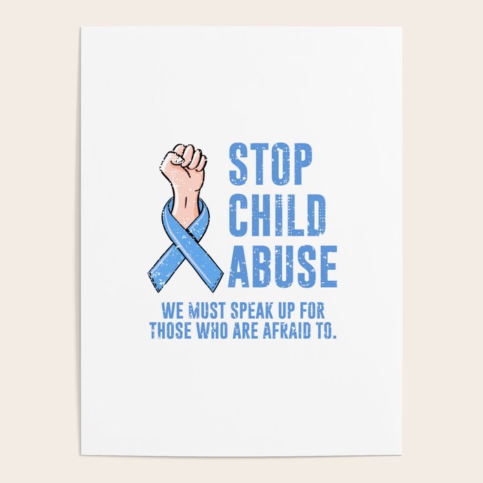 Child Abuse Prevention Support Poster by Abstraction World | Society6