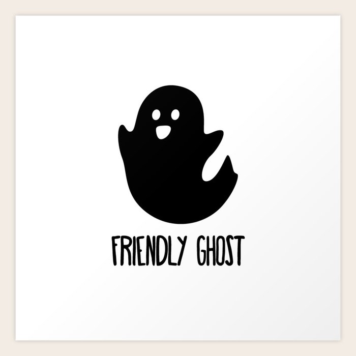 Happy Ghost Silhouette