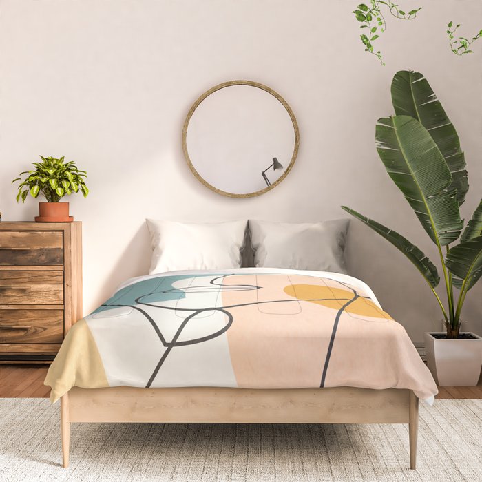 abstract face bedding