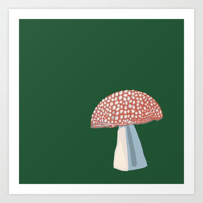 Amanita Muscaria Fly Agaric Mushroom Art Print By Quinnforrest Society6