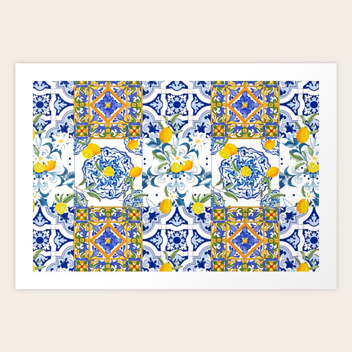 mediterranean art pattern