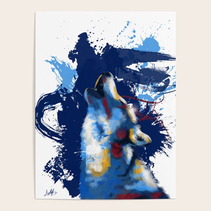 Howling Wolf Poster by Flo Art Studio | Society6