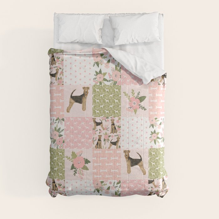 Airedale Terrier pure breed cheater quilt pattern dog lovers by pet ...