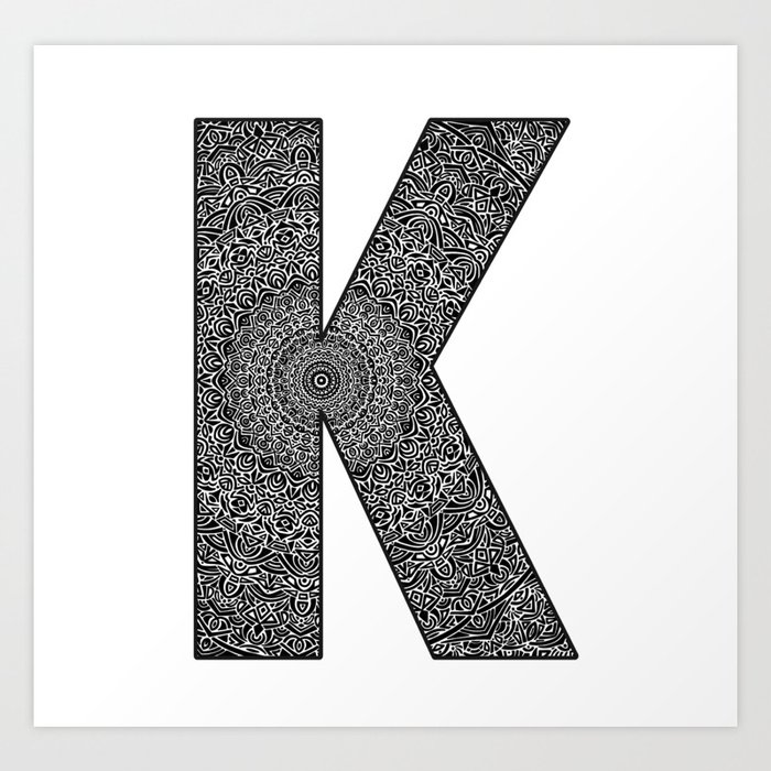 Monogram Letters To Print K