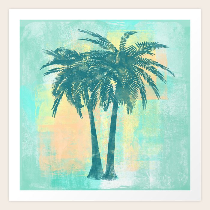 Tropical Palm Trees Art Print By Glimmersmith Society6