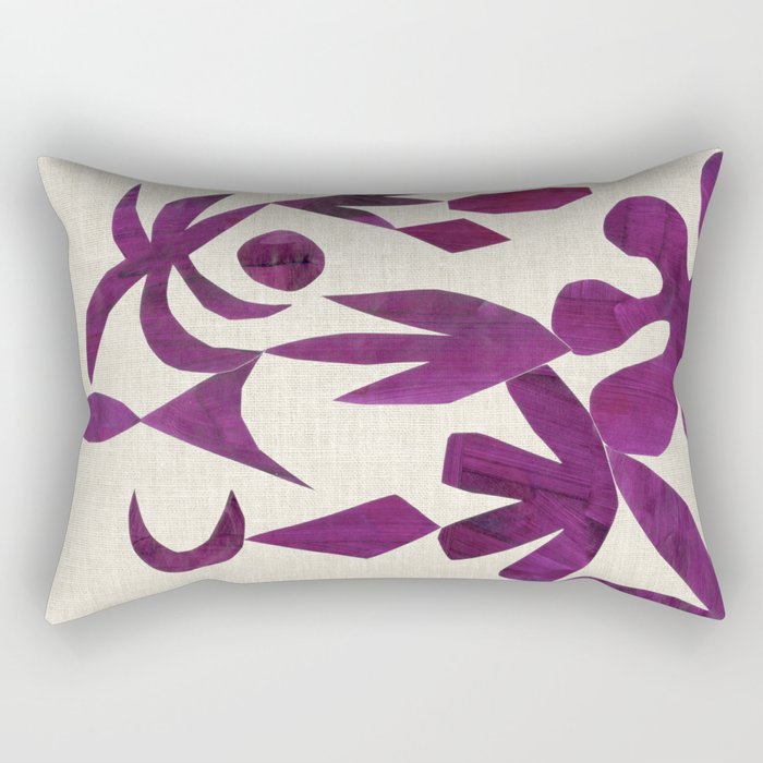 purple rectangle cushion
