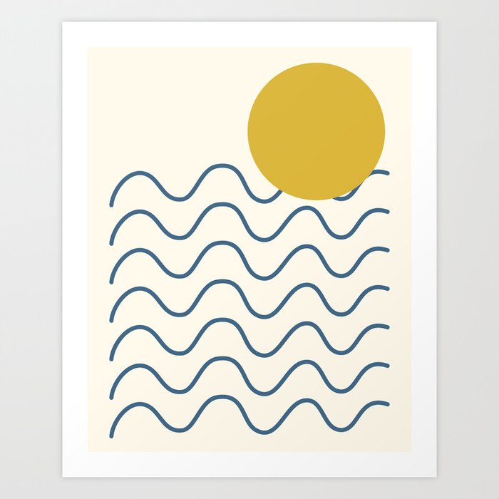 Abstract Waves Drawing