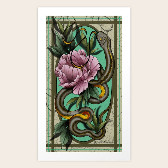 Neo Traditional Tattoo Snake