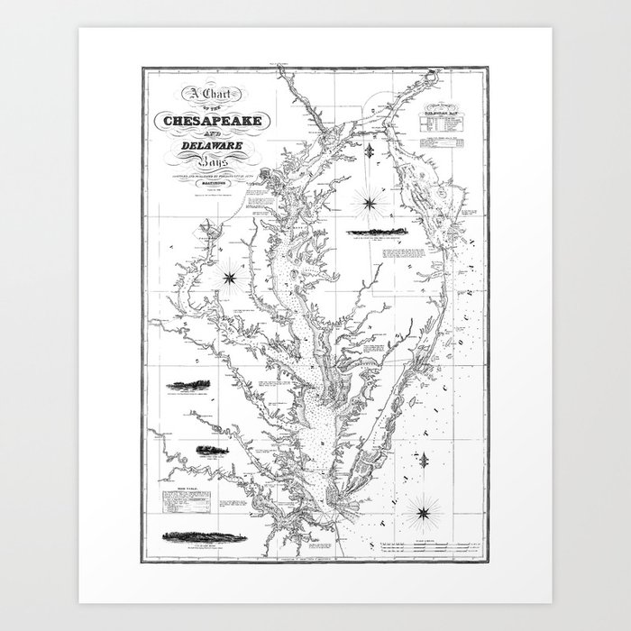 Chesapeake Bay Maps Wall