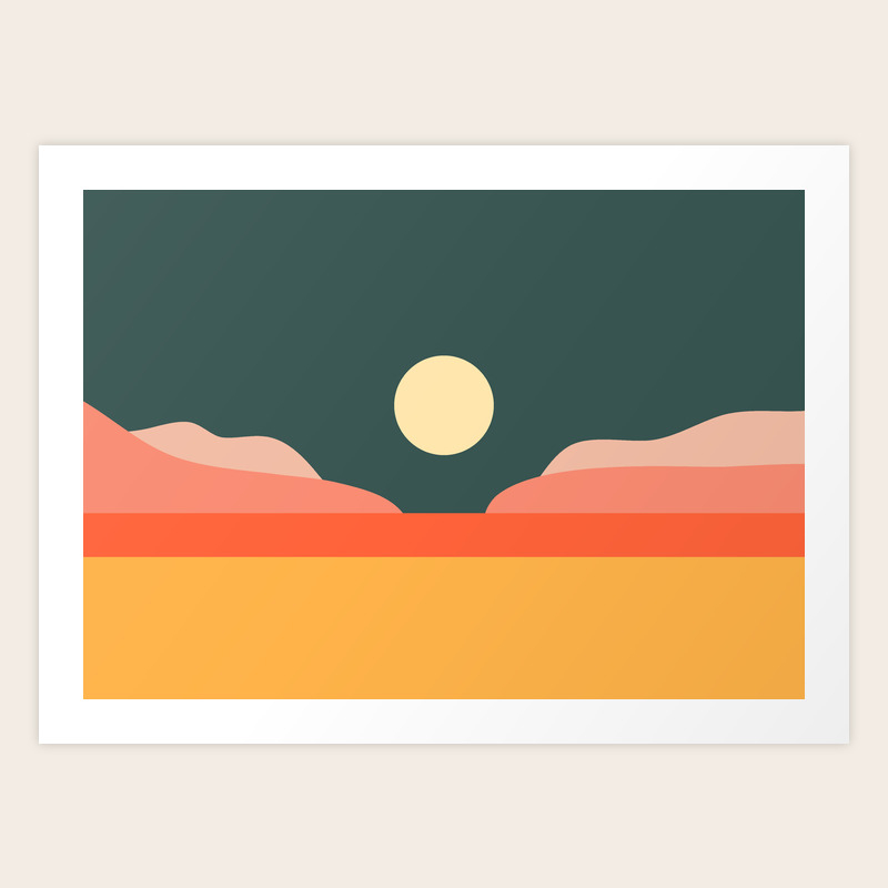 Geometric Landscape Painting