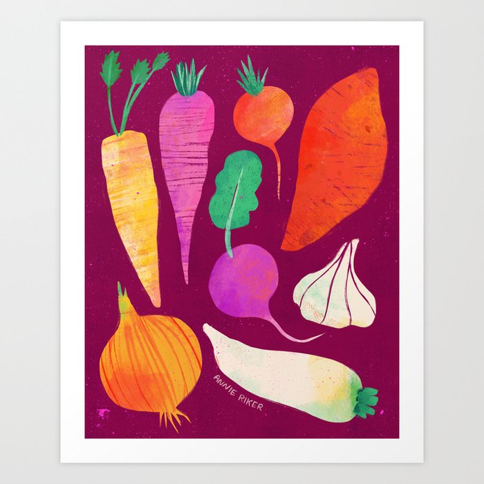 root vegetables illustration