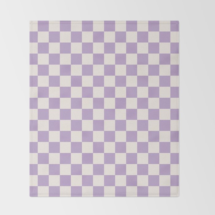 purple patterned throw