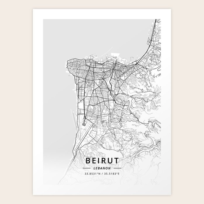 Beirut Map Detailed