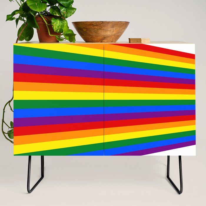 Pride Flag Lgbt Lgbtq Queer Lasoffittadiste Rainbow Credenza By