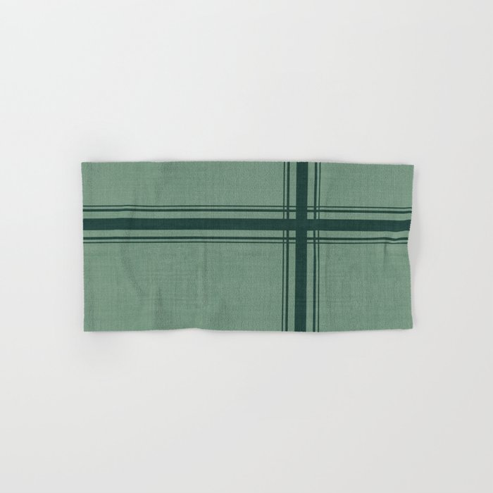 dark green patterned towels