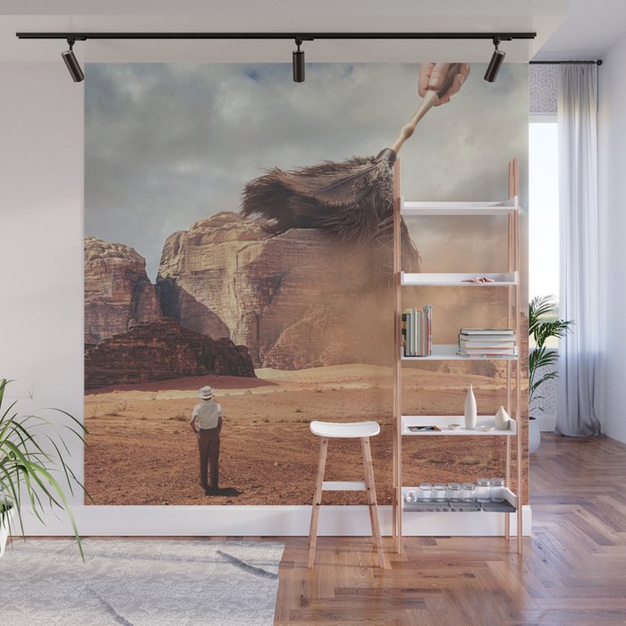 feather dusting wall