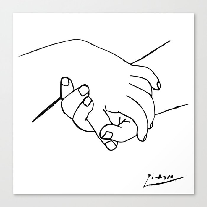 Picasso - Hands Artwork, Sketch Reproduction Canvas Print by ARTORAMA ...
